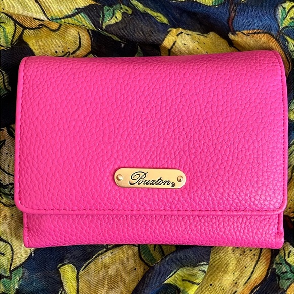 Buxton | Bags | Brand New Buxton Trifold Pink Snap Close Organizer ...